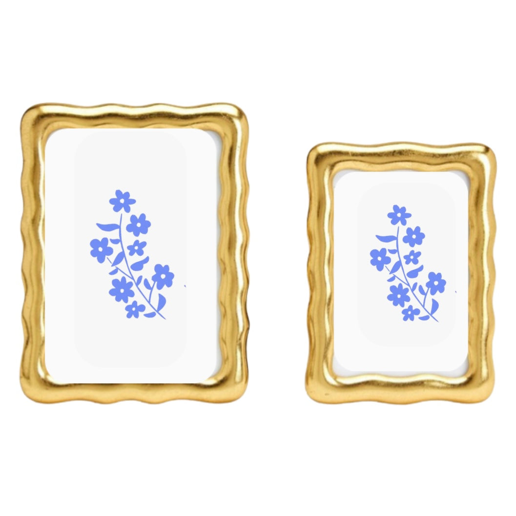 Vintage Gold Wavy Photo Frames (Two Sizes) – Sea Marie Designs